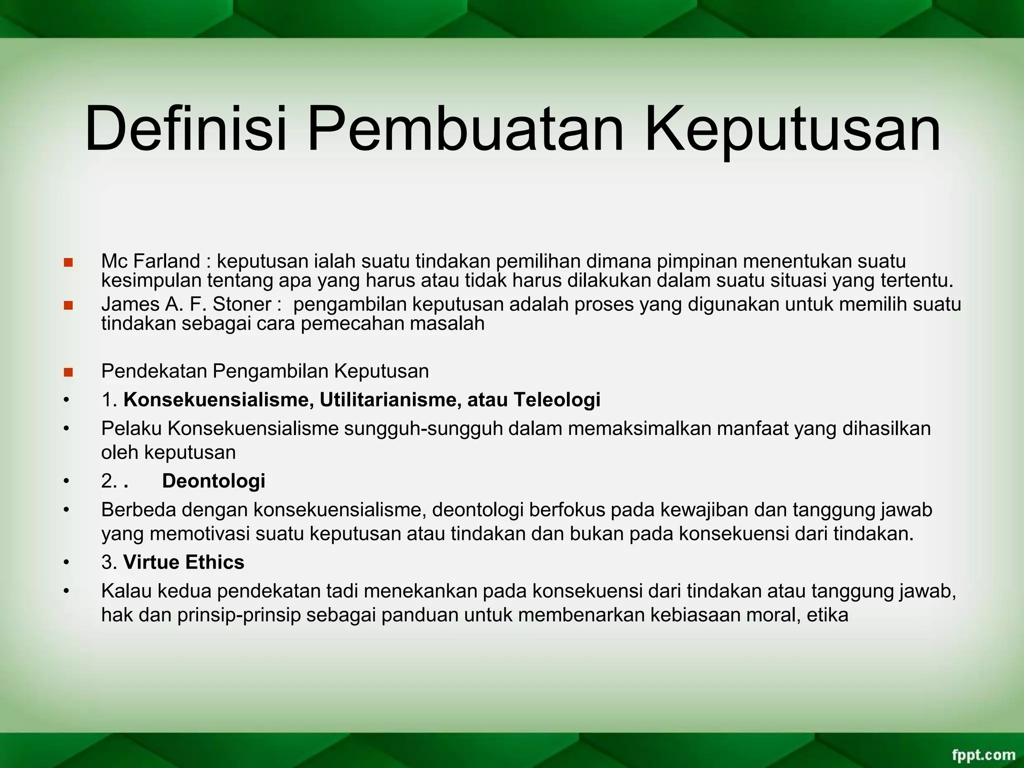 8 Pembuatan Keputusan Ppt