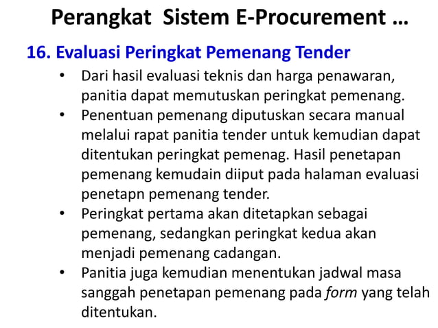 e-Procurement Implementation _Materi Training "e- PROCUREMENT MANAGEMENT" | PPT