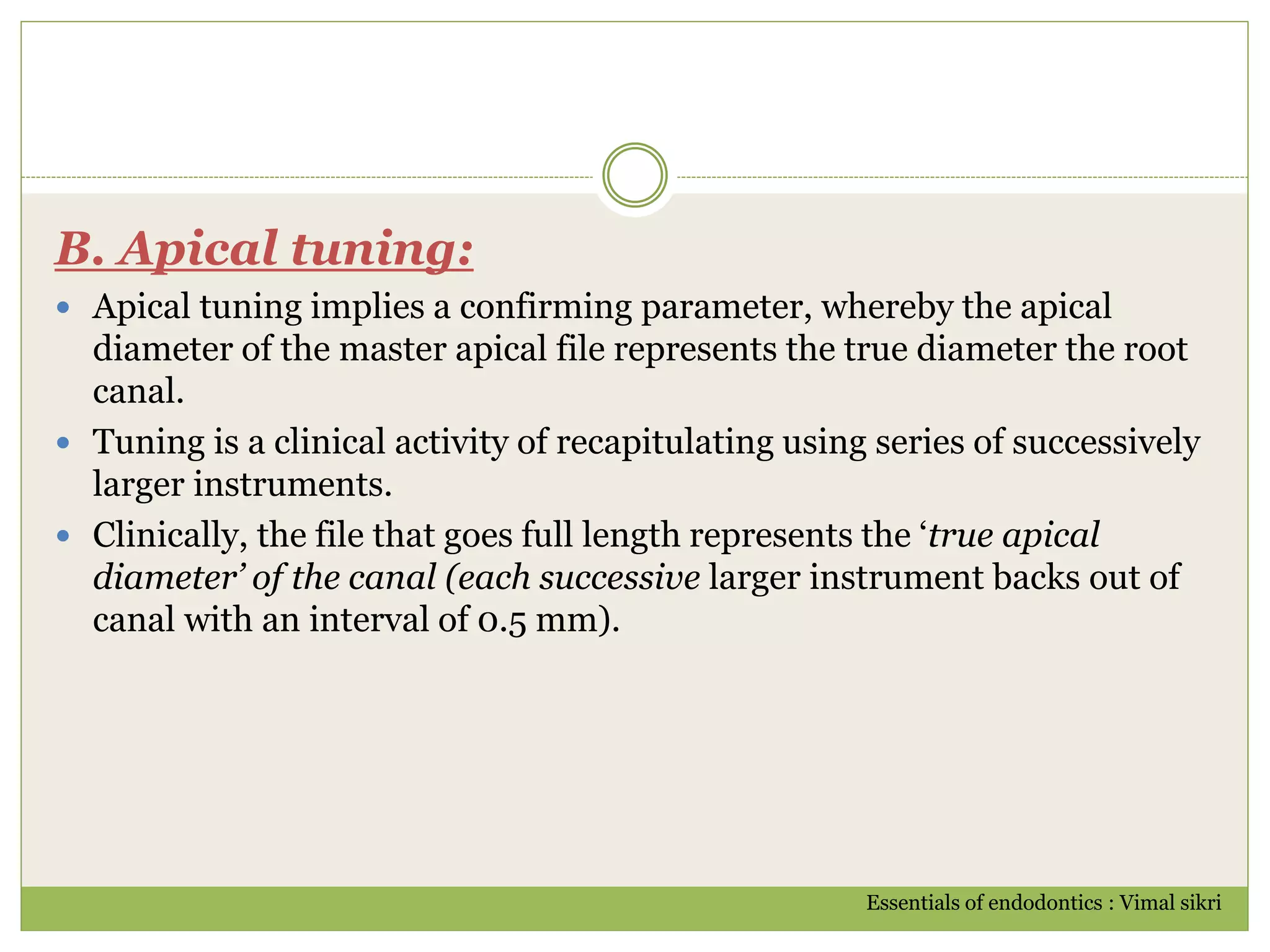 CLEANING AND SHAPING IN ENDODONTICS | PPTX