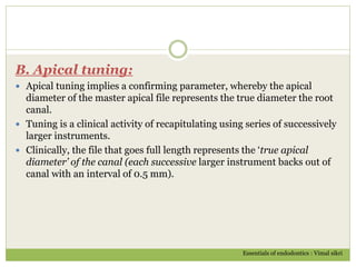CLEANING AND SHAPING IN ENDODONTICS | PPTX