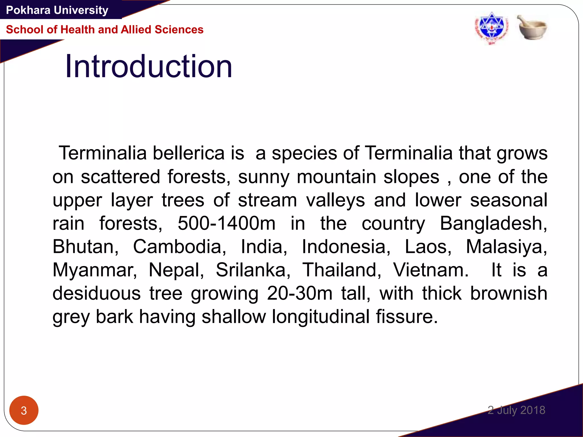 8. terminalia bellerica (barro) | PPT
