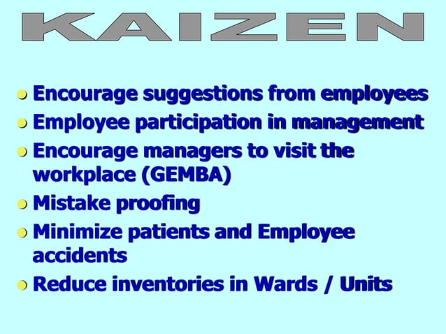kaizen IN Health sectors | PPTX | Business Operations | Business