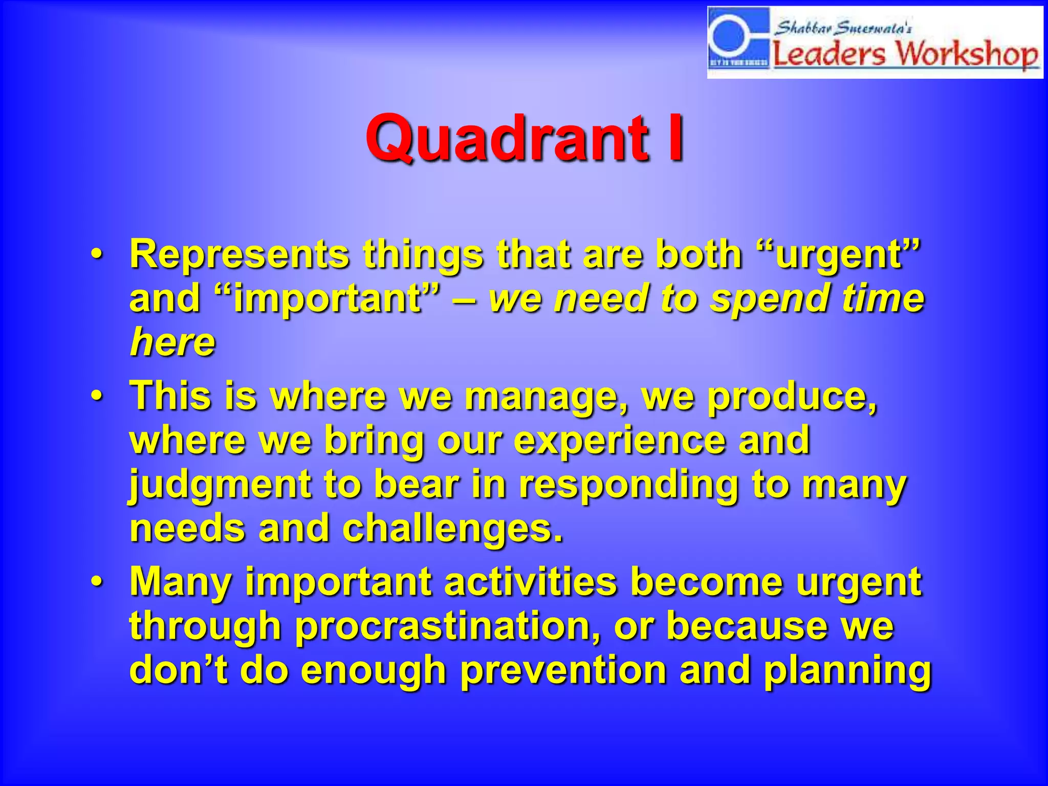 effective time-management-important-vs-urgent | PPT