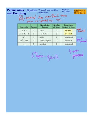 8 1 combining polynomials | PDF