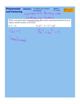 8 1 combining polynomials | PDF