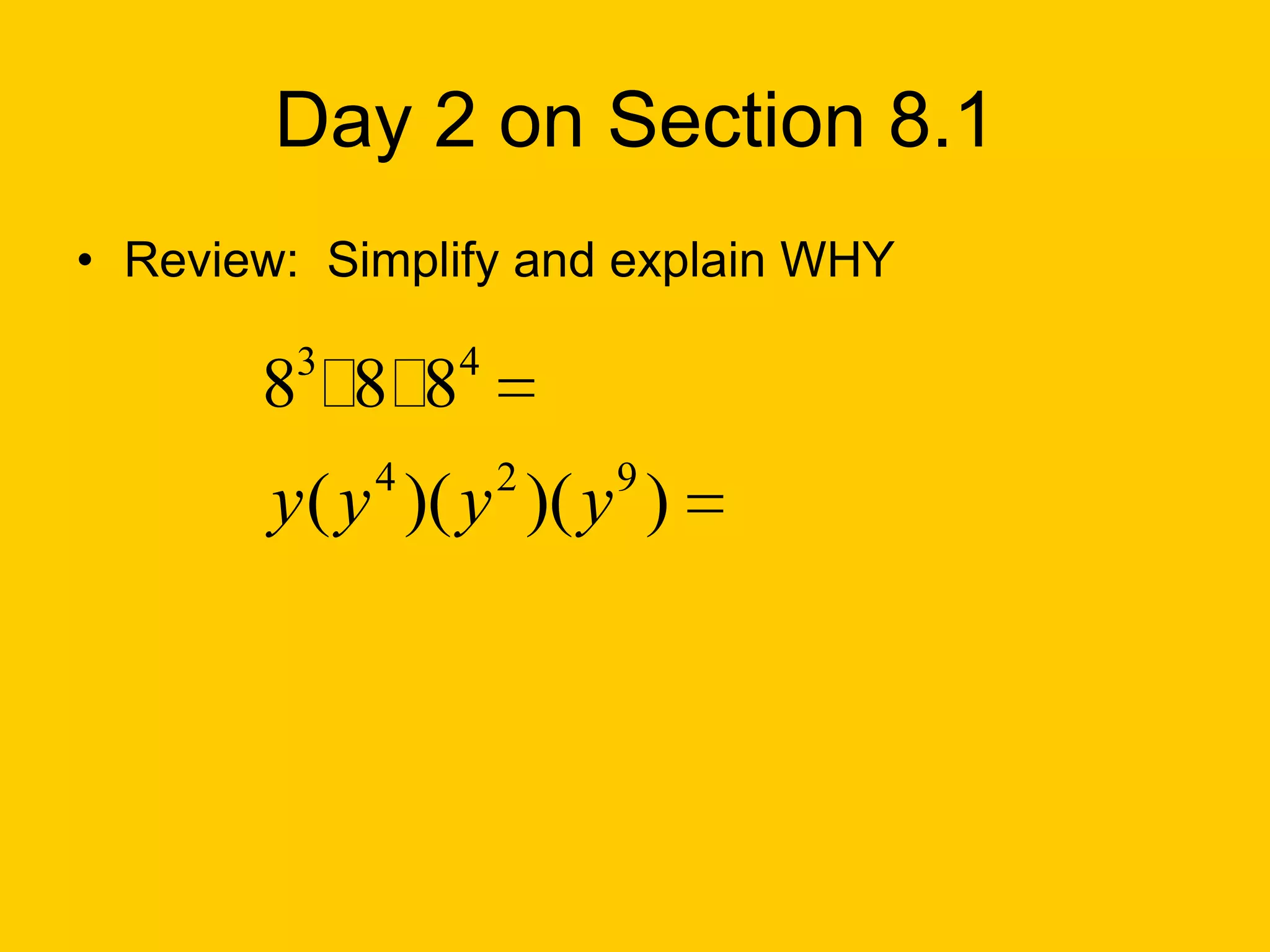 8 1 mult exponents - day 2 | PPT