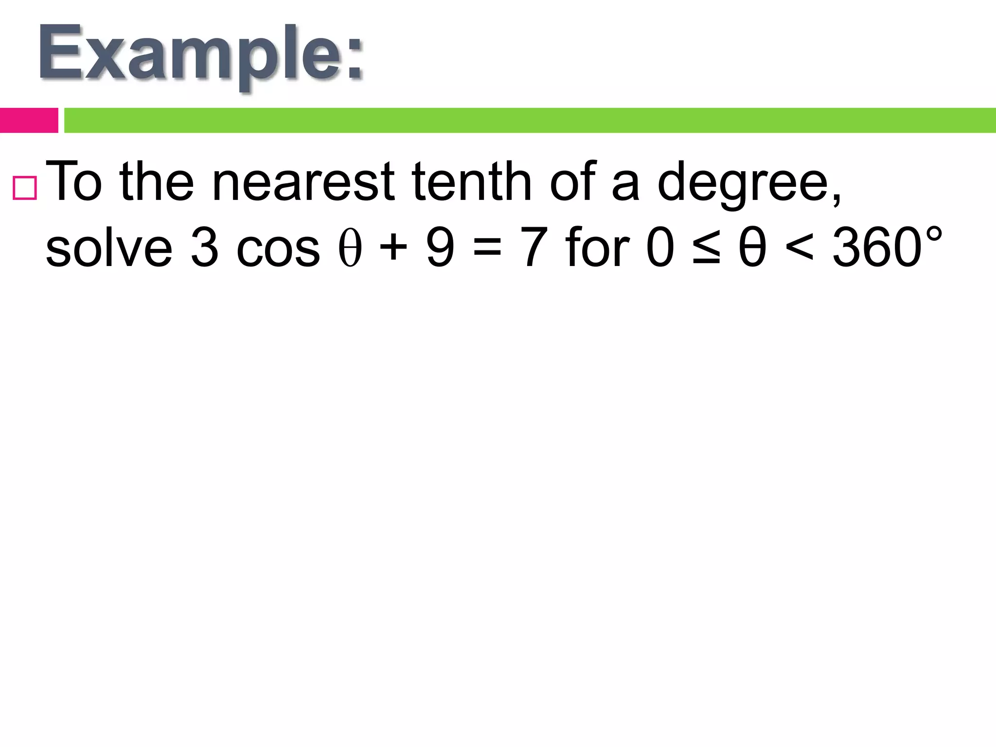 8 1 simple trig equations | PPT
