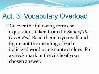 8 1st...l2 the soul of the great bell | PPTX