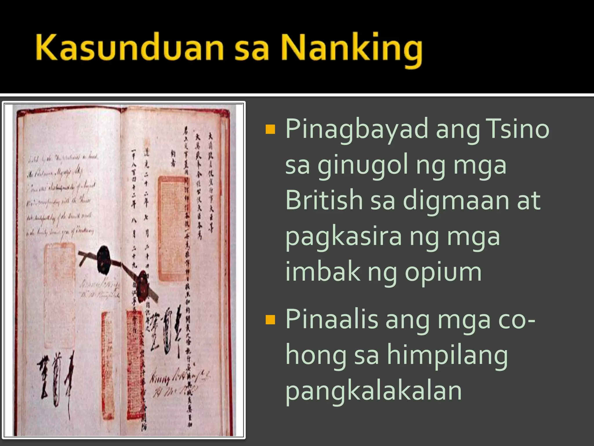Unang Digmaang Opium (1st Opium War) | PPTX