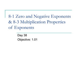 8 1 zero and negative exponents-modified | PPT