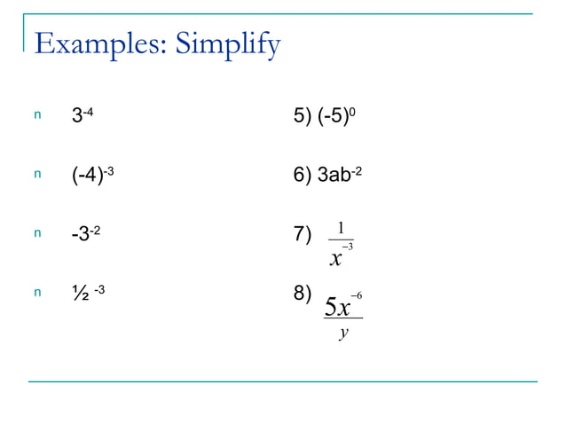 8 1 zero and negative exponents-modified | PPT
