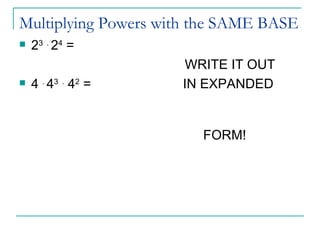 8 1 zero and negative exponents-modified | PPT