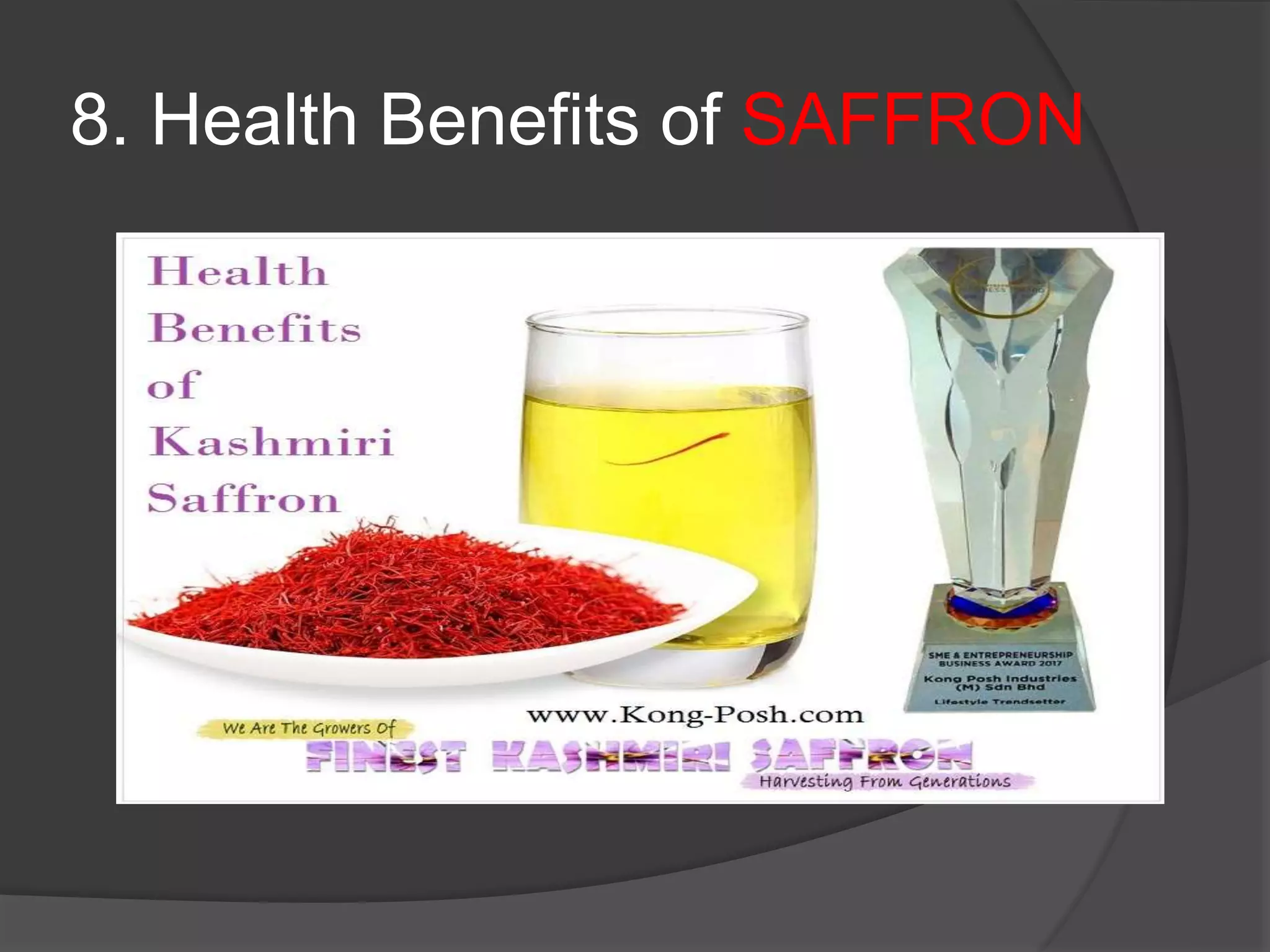 8. health benefits of saffron | PPTX