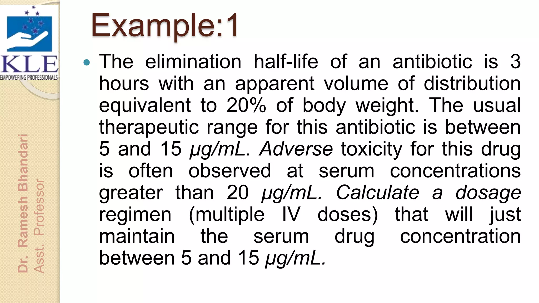 Determination of dose and dosing interval | PPTX