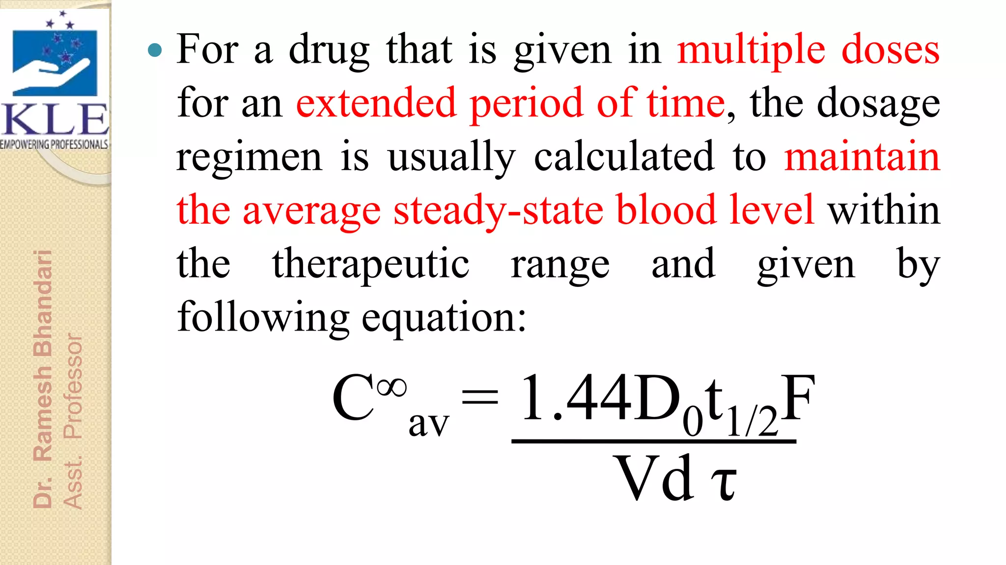 Determination of dose and dosing interval | PPTX