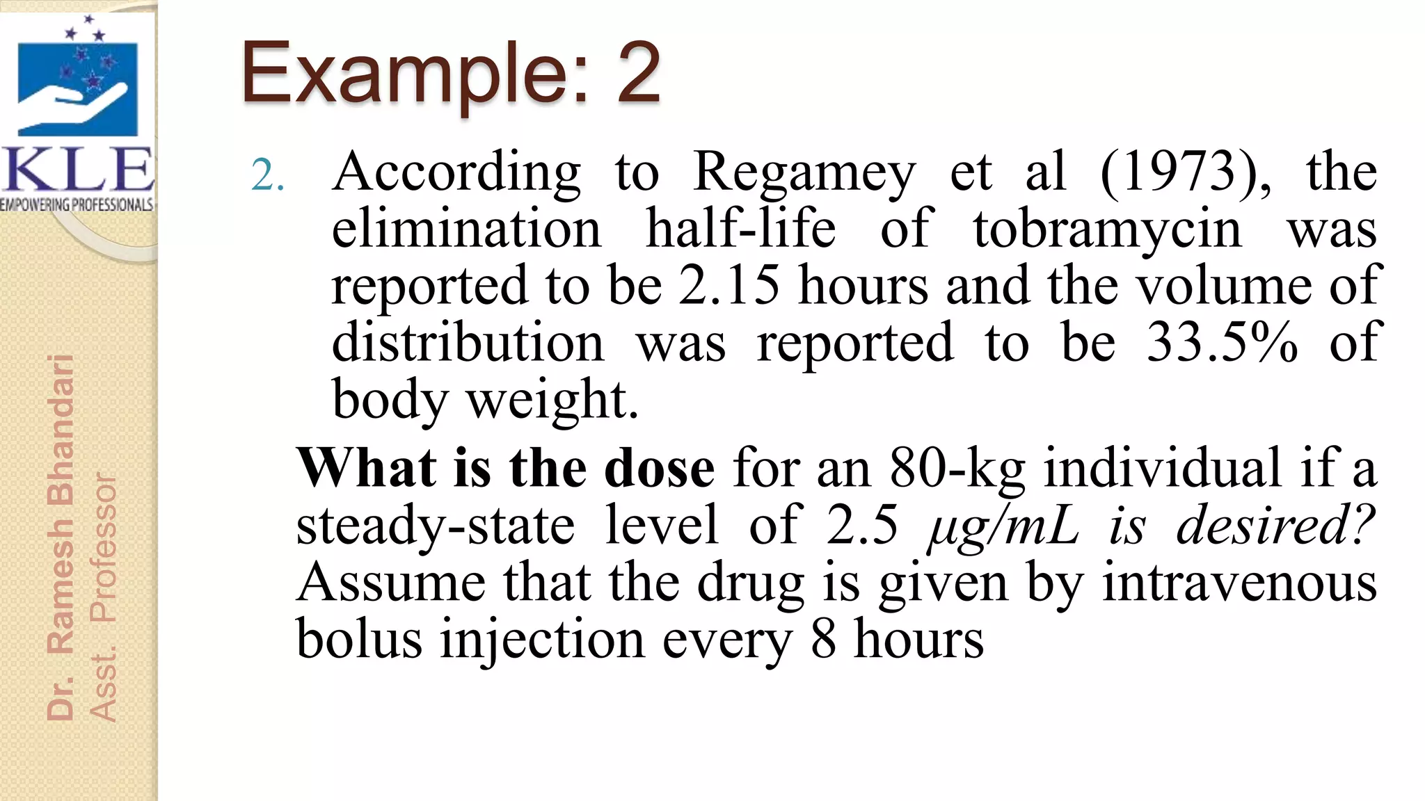 Determination of dose and dosing interval | PPTX