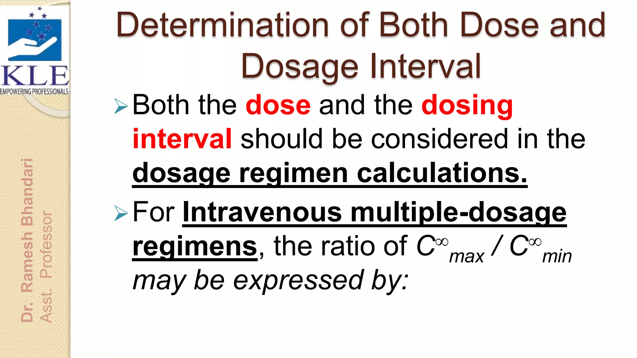 Determination of dose and dosing interval | PPTX