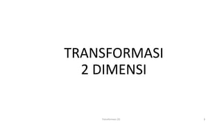 Transformasi 2 Dimensi | PPTX