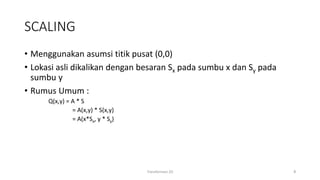 Transformasi 2 Dimensi | PPTX