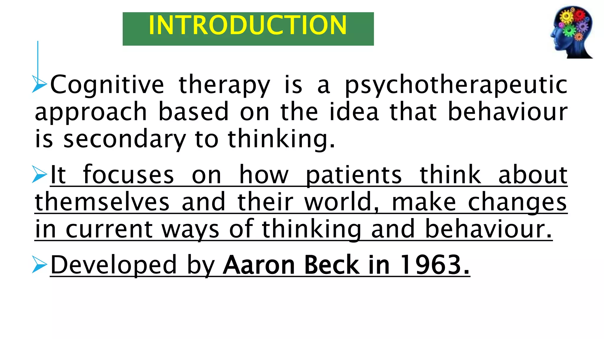 Cognitive Behavior Therapy | PPTX