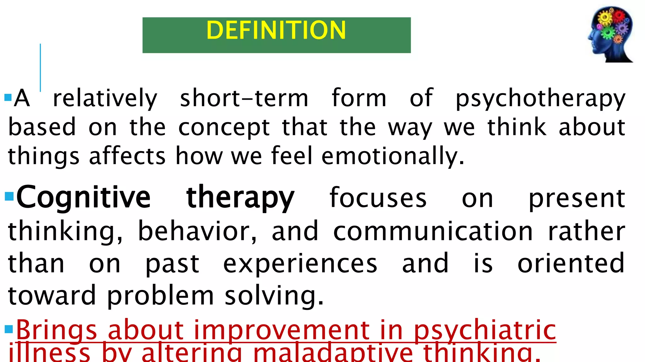 Cognitive Behavior Therapy | PPTX