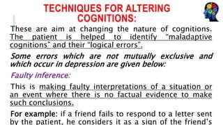 Cognitive Behavior Therapy | PPTX