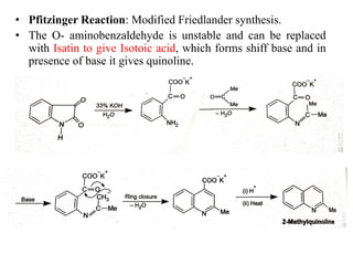 Quinoline and isoquinoline- heterocyclic chemistry- pharmacy | PDF