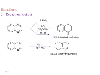 Quinoline and isoquinoline- heterocyclic chemistry- pharmacy | PDF