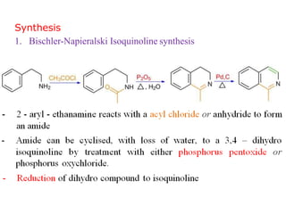 Quinoline and isoquinoline- heterocyclic chemistry- pharmacy | PDF