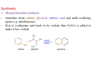 Quinoline and isoquinoline- heterocyclic chemistry- pharmacy | PDF