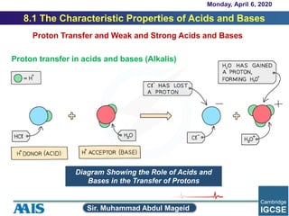 8.1 the characteristic properties of acids and bases | PPSX