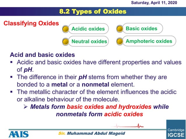 8.2 types of oxides | PPSX
