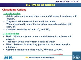 8.2 types of oxides | PPSX