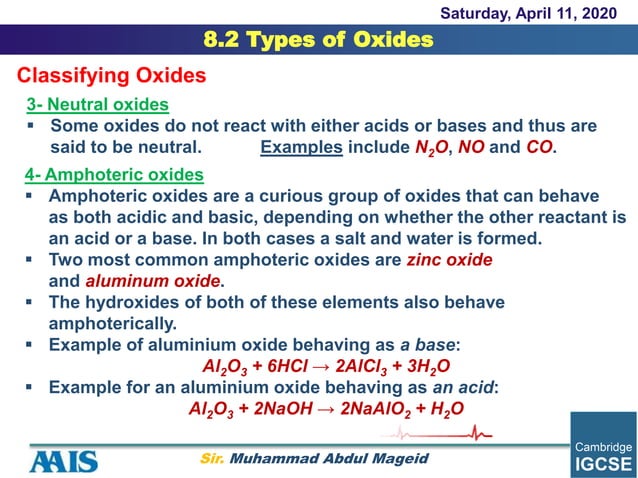 8.2 types of oxides | PPSX