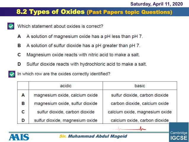 8.2 types of oxides | PPSX