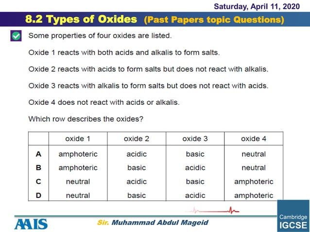 8.2 types of oxides | PPSX