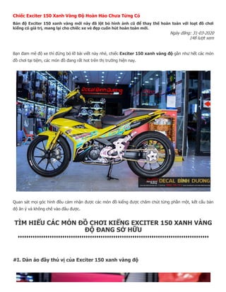 Chiếc Exciter 150 Xanh Vàng Độ Hoàn Hảo Chưa Từng Có | PDF