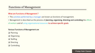 Functions of Management : XII Business Studies | PPTX