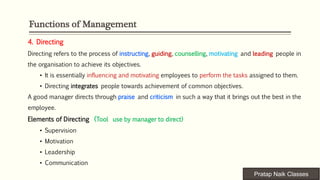 Functions of Management : XII Business Studies | PPTX