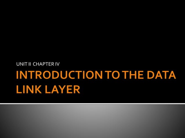 Sybsc It Computer Networks Unit Ii Error Detection And Correction Ppt 