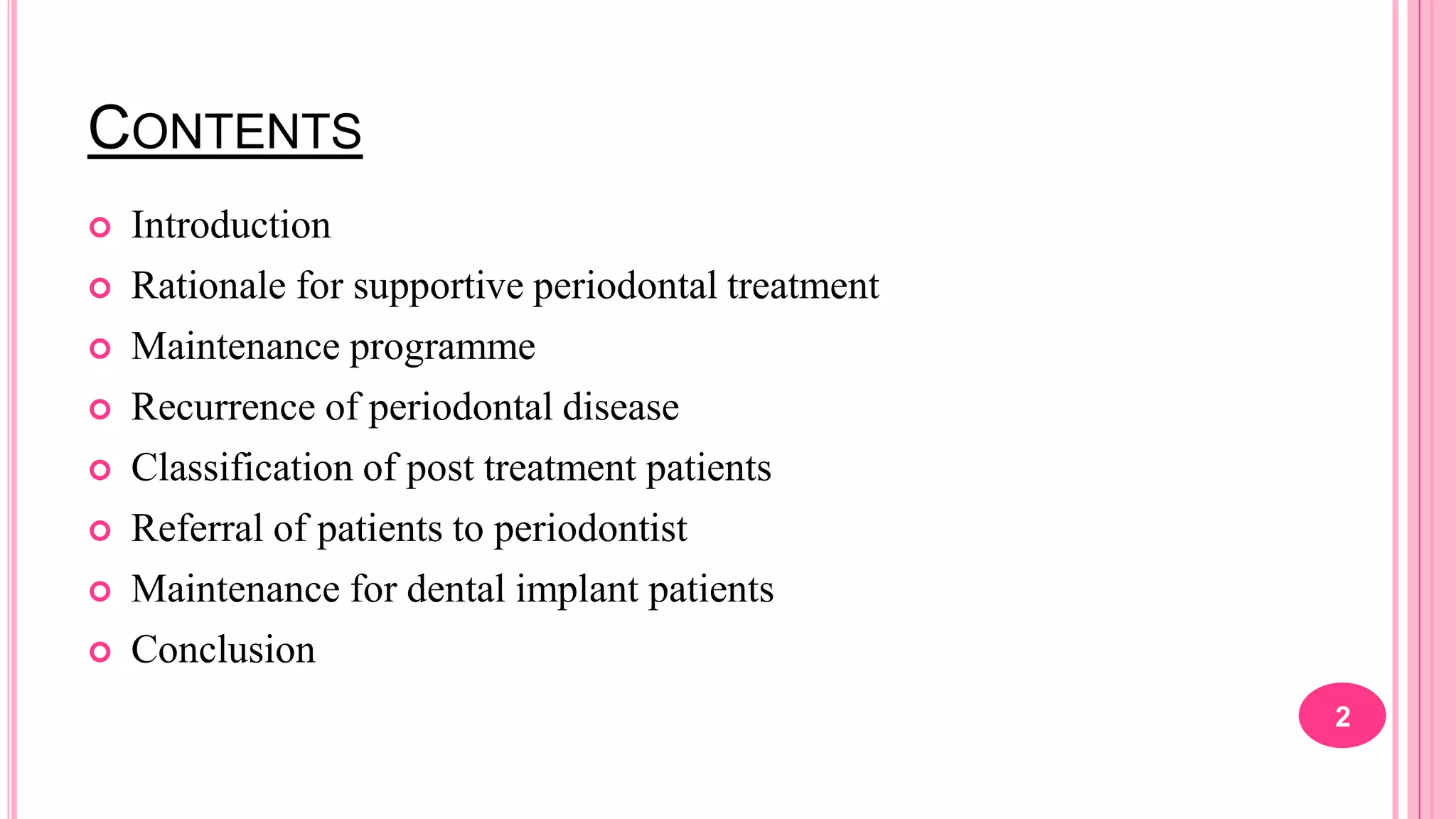 Supportive periodontal treatment | PPTX