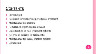 Supportive periodontal treatment | PPTX