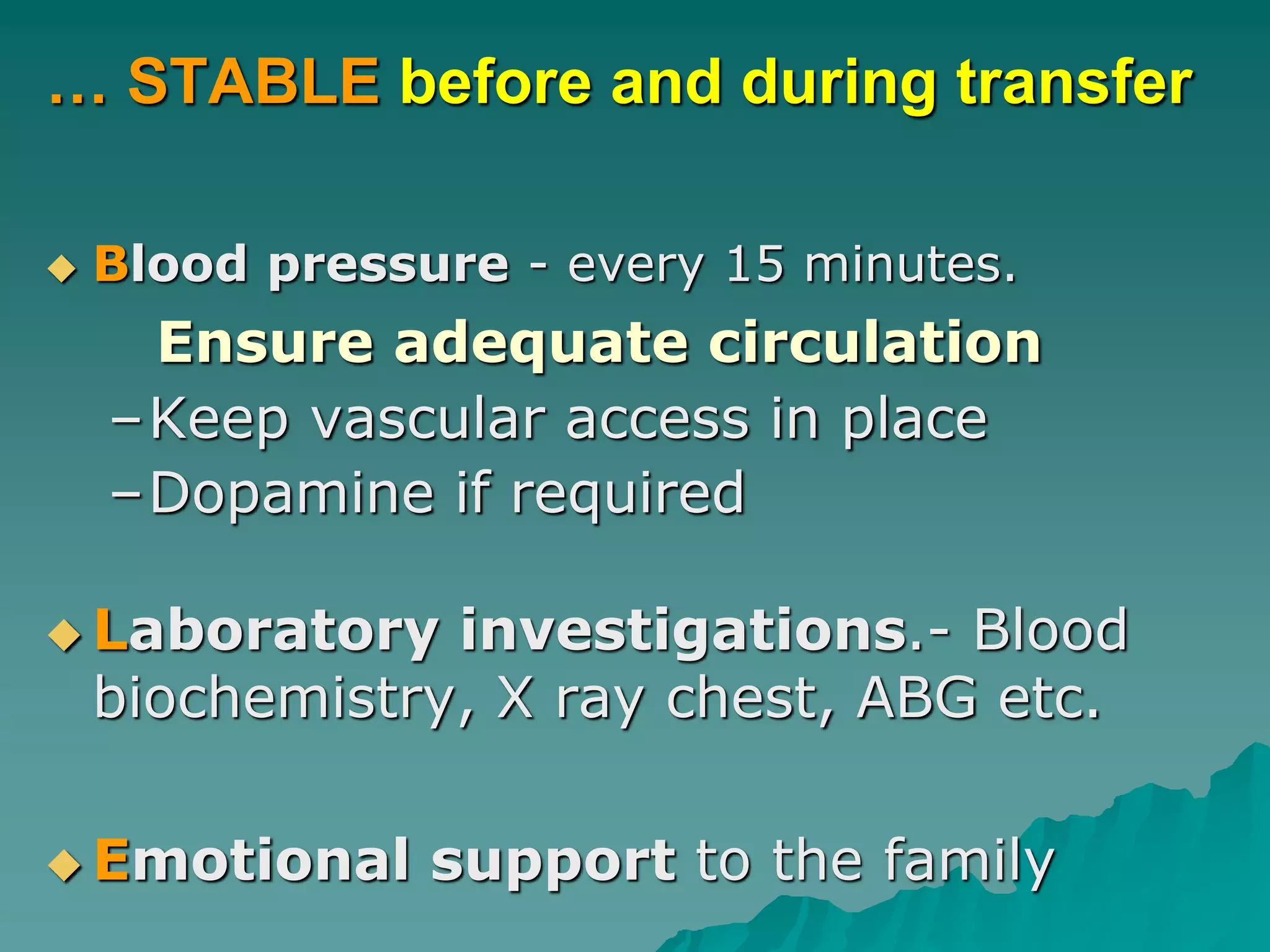 Neonatal transport | PPT