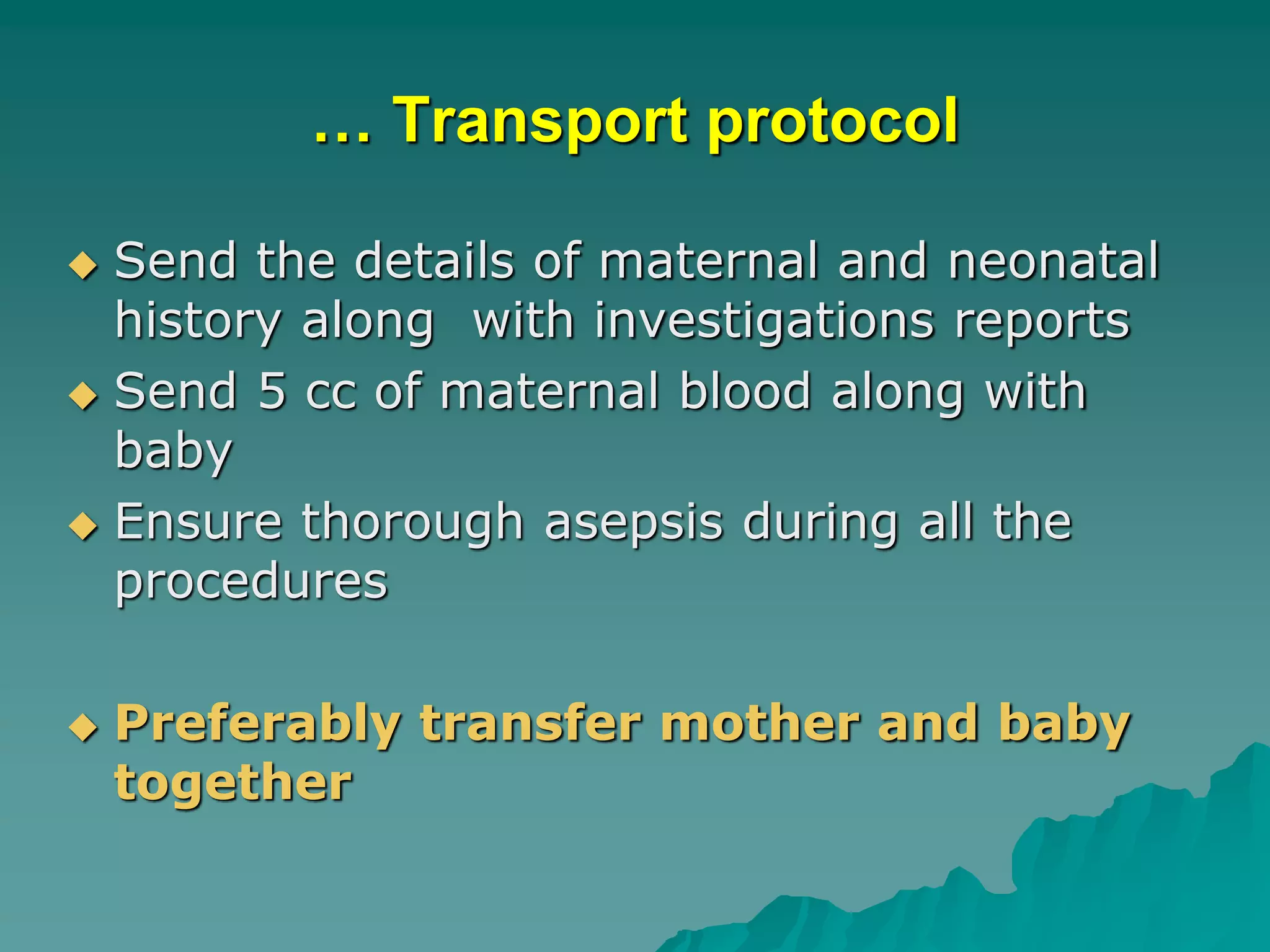 Neonatal transport | PPT