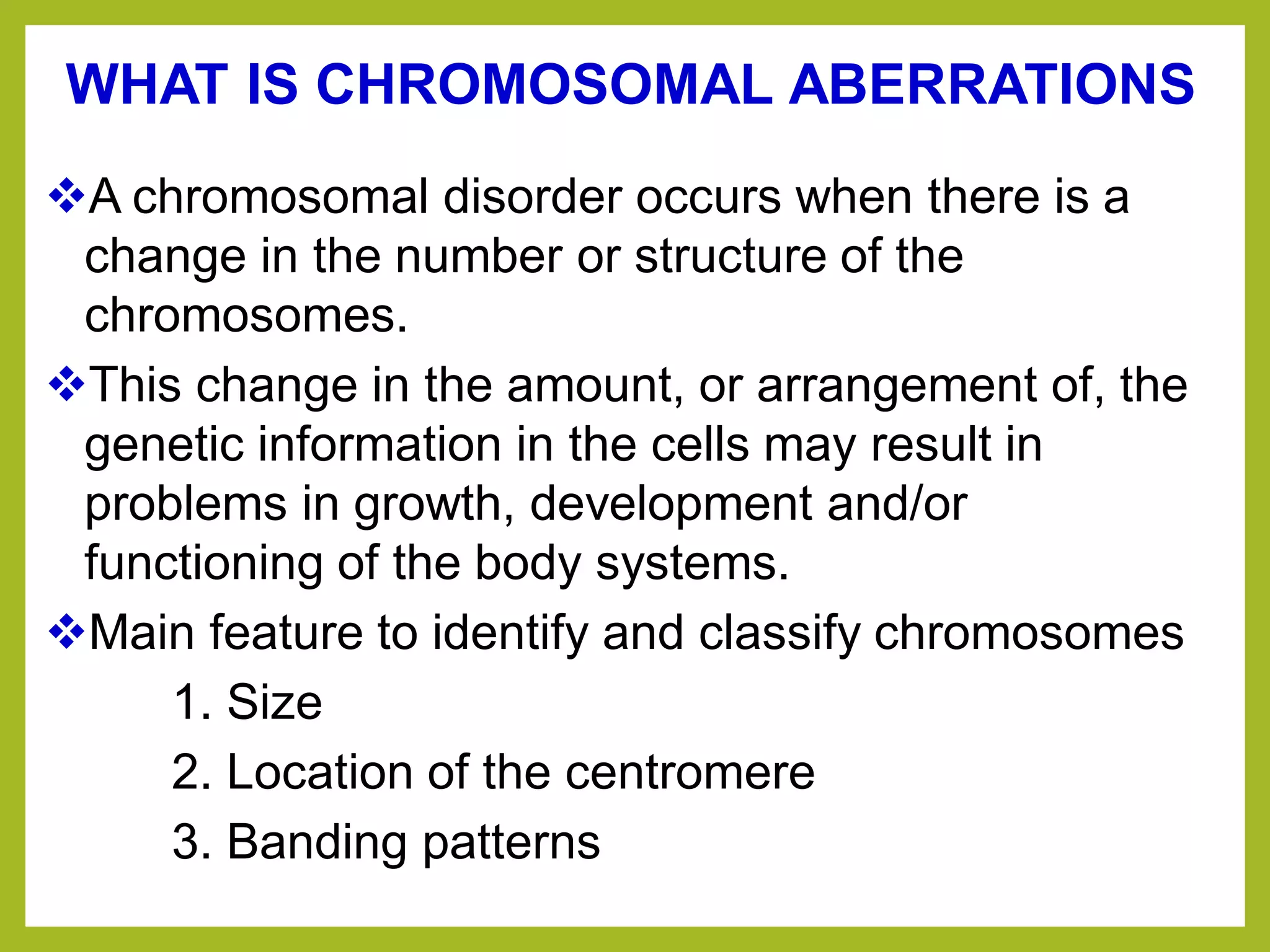 Structural chromosomal aberration | PDF