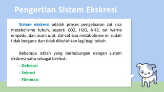 Sistem Ekskresi dan Osmoregulasi | PPTX