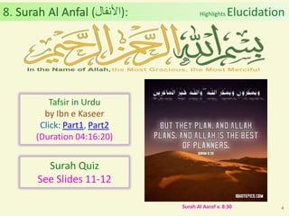 Al Quran (Chapter 8): Surah Al Anfal [The Spoils of War] | PDF