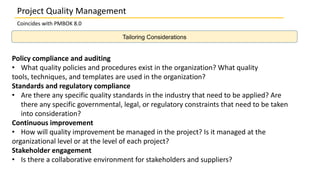 8.0 Project Quality Management Overview | PPTX