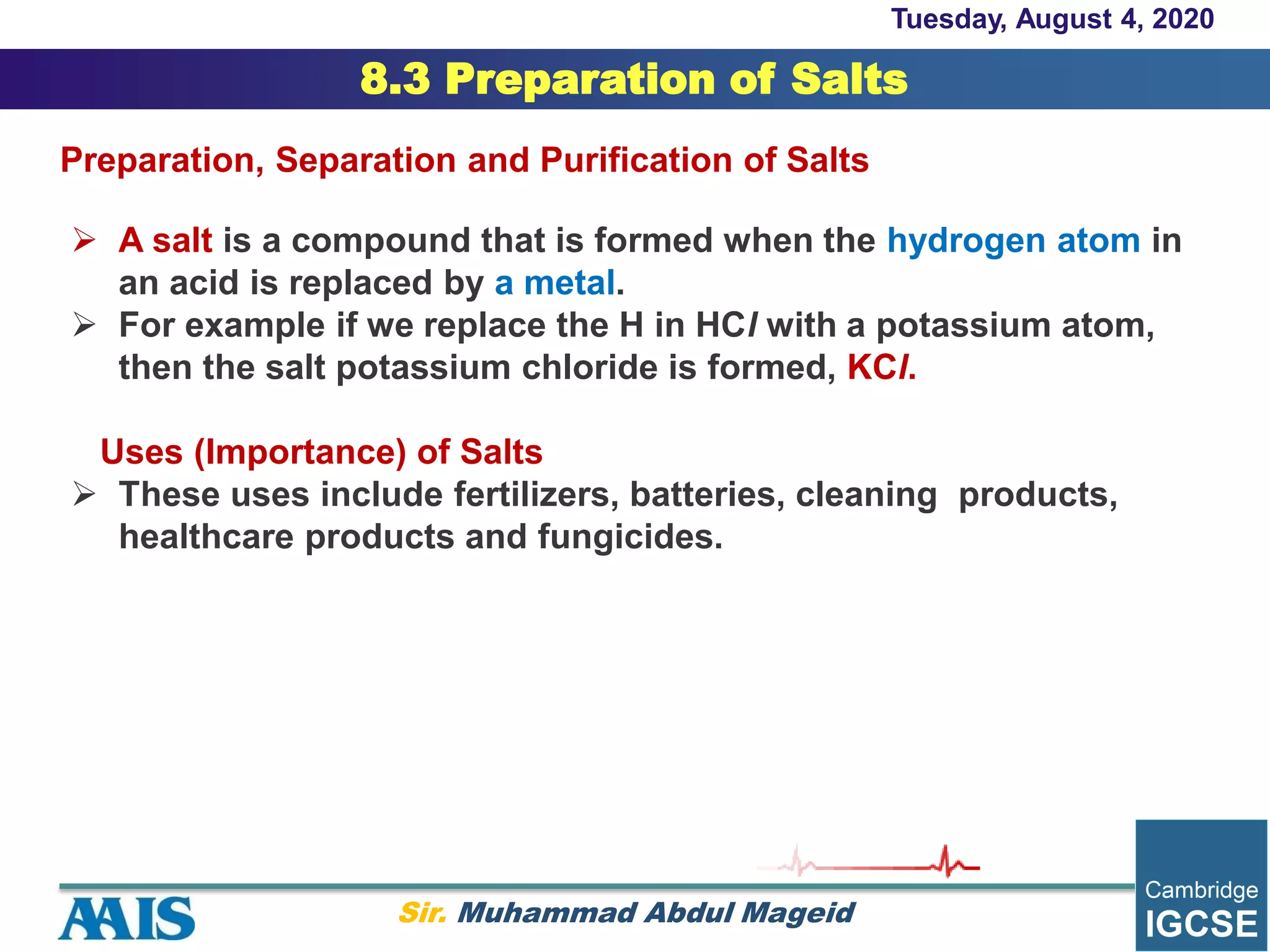 8.3 preparation of salts | PDF