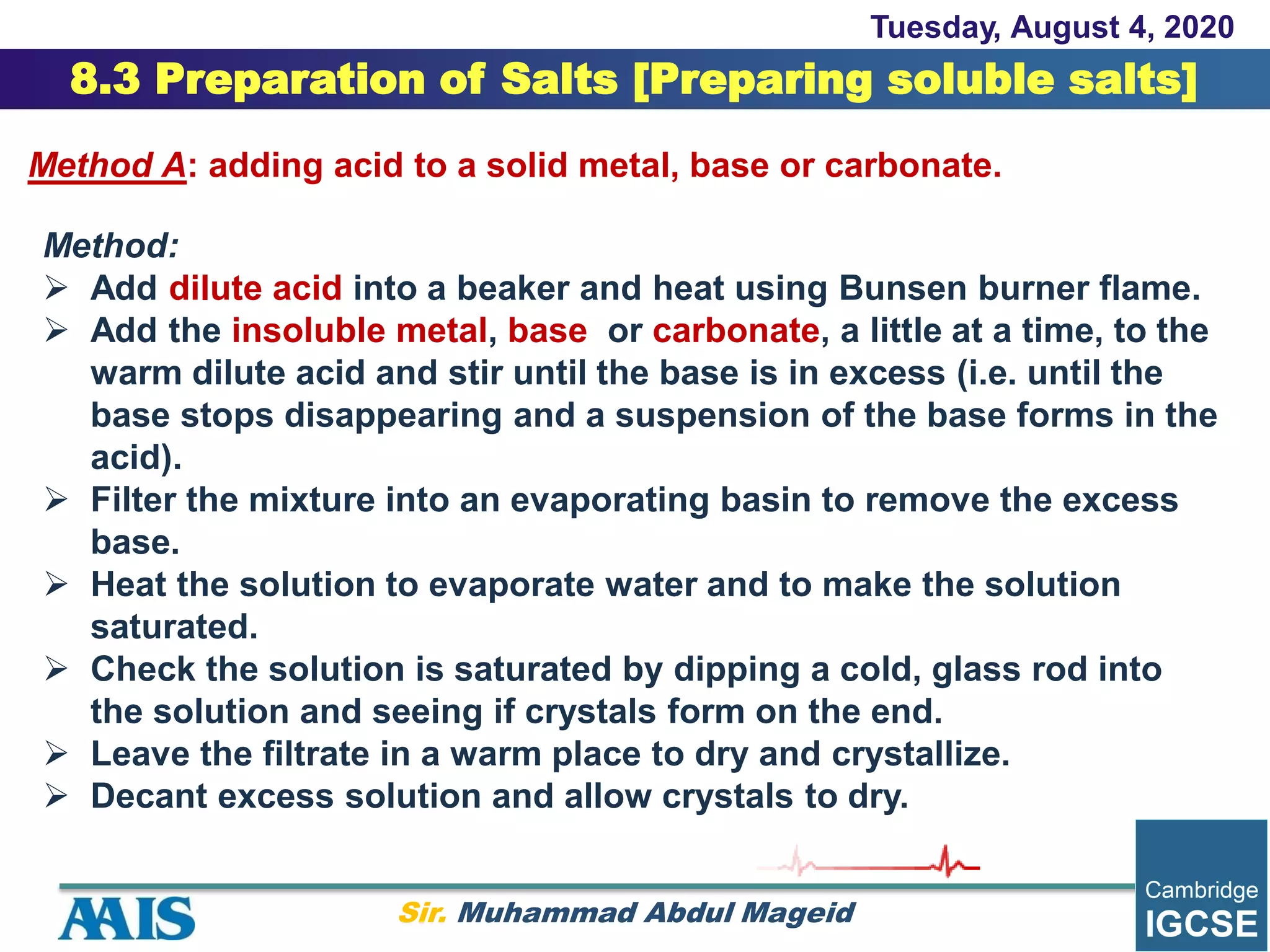 8.3 preparation of salts | PDF